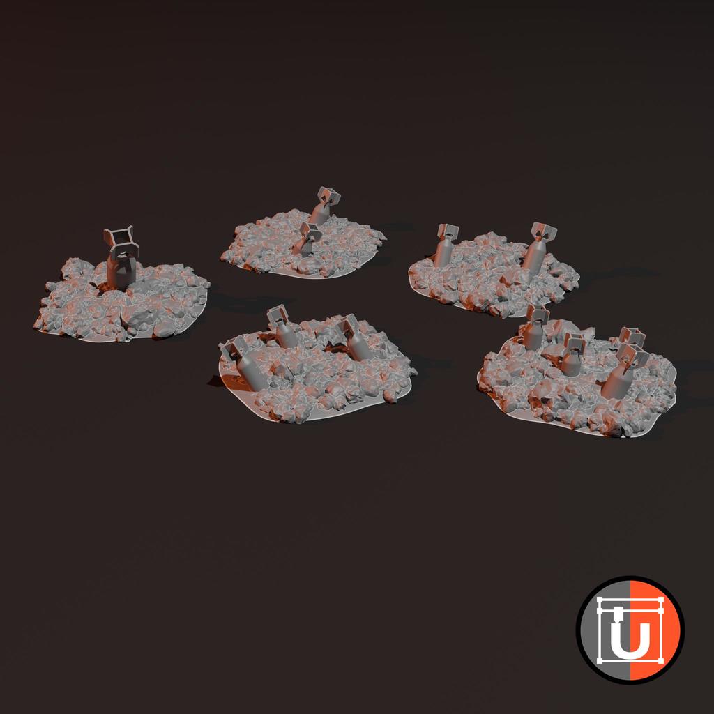 Dangerous Terrain - Bombs - Udo's 3D World | Nexprint: Free 3D Model ...